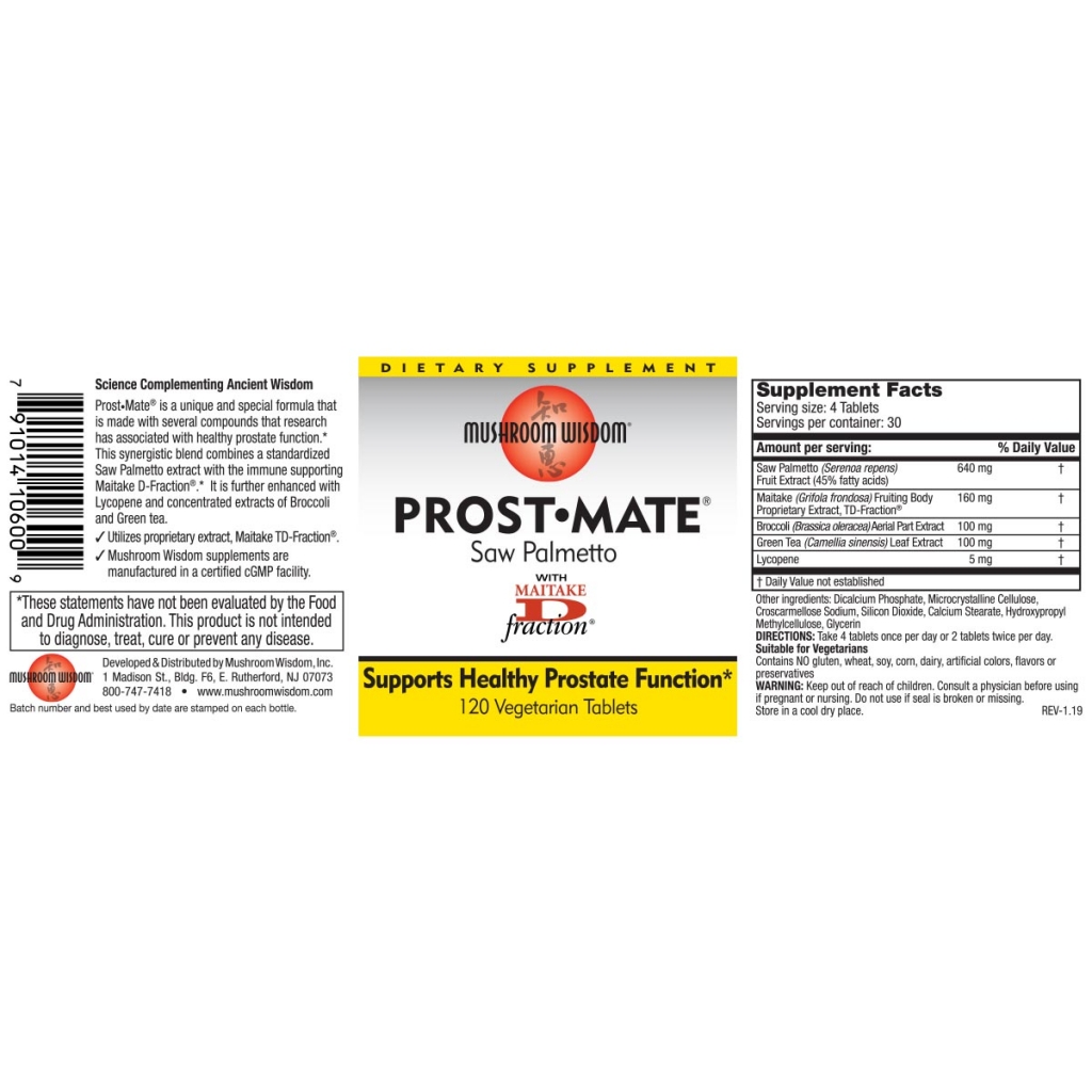PROST•MATE®, 120 Tablets - Mushroom Wisdom Inc.