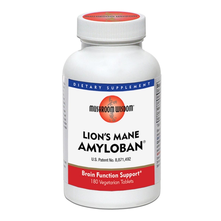 LION'S MANE AMYLOBAN®, 180 Tablets - Mushroom Wisdom Inc.